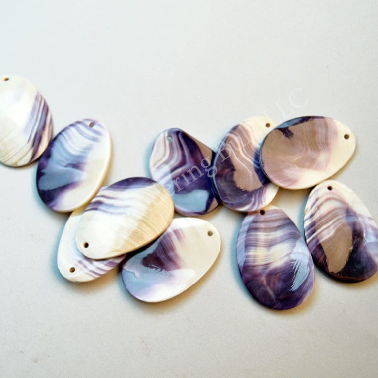 Large Freeform Wampum Pendants - The Wandering Bull, LLC