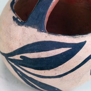 Pottery Small Round Painted Vase - The Wandering Bull, LLC