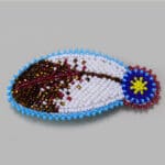 Barrette Beaded Curved Feather 3" - The Wandering Bull, LLC